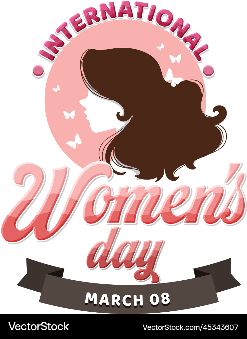 International women day logo Royalty Free Vector Image