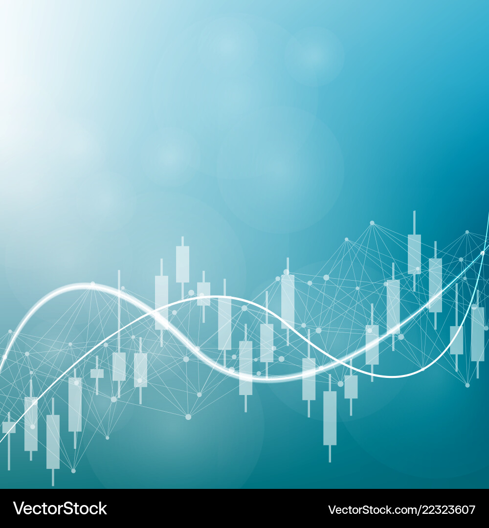 Stock market or forex trading graph chart Vector Image