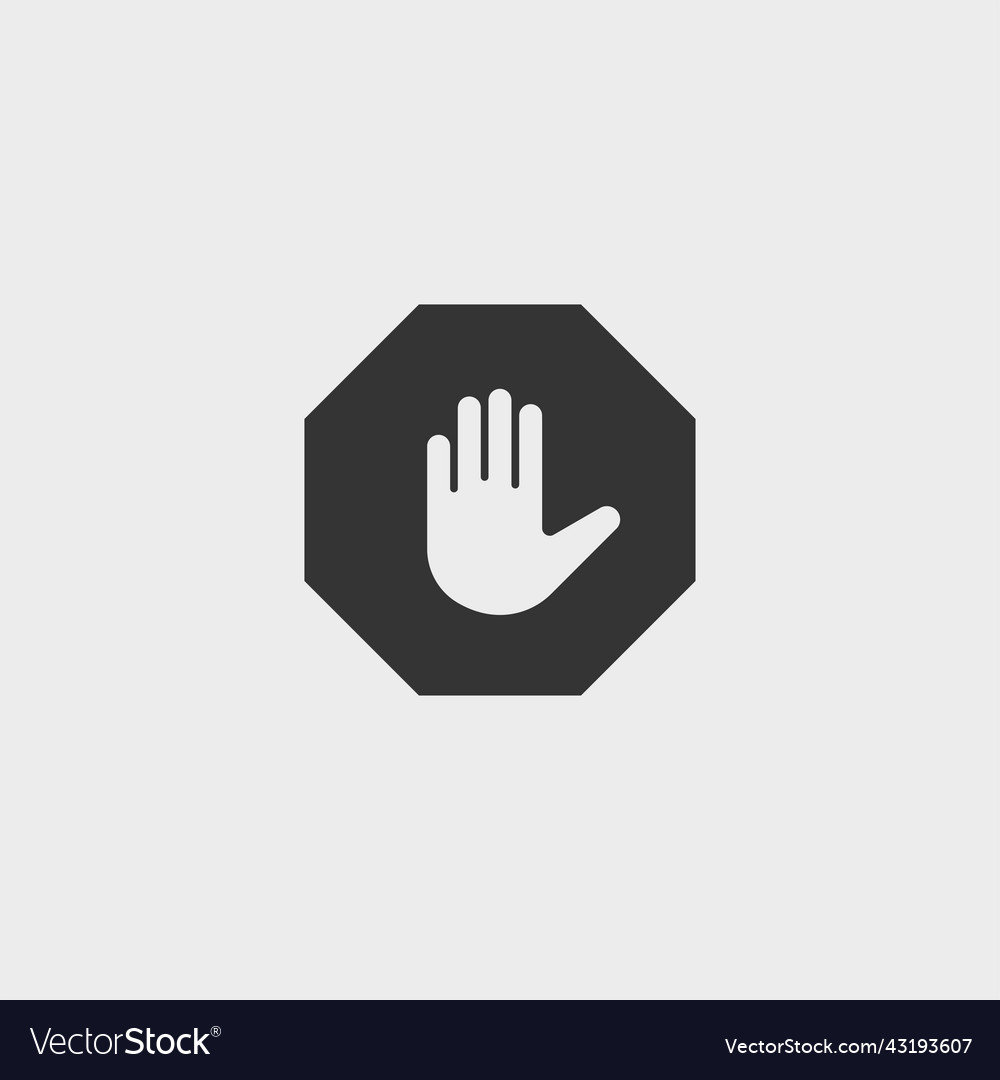 Stop or interrupt simple icon Royalty Free Vector Image