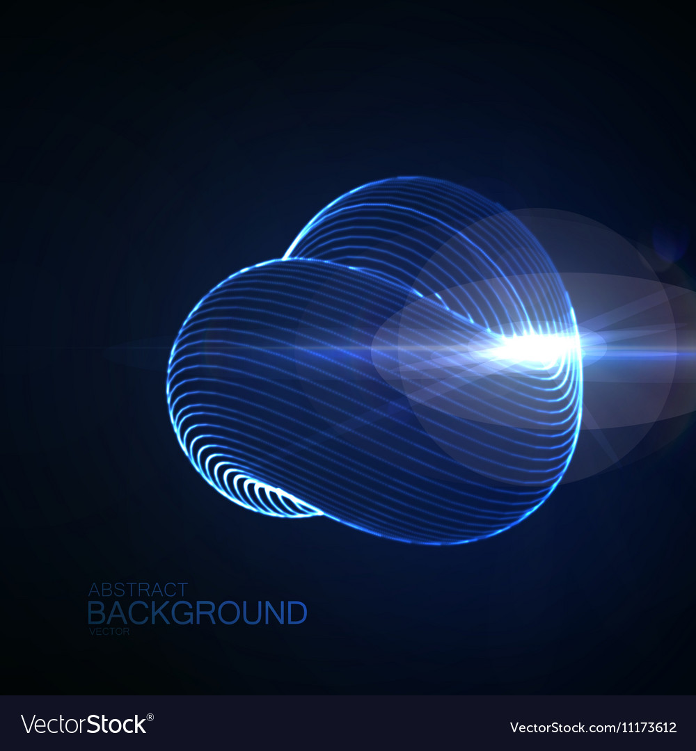 3d illuminated loop shape Royalty Free Vector Image