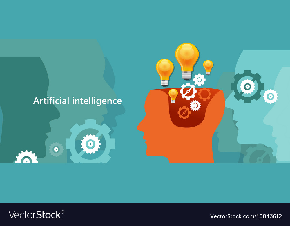 Ai artificial intelligence computer technology Vector Image