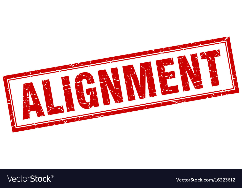 Alignment square stamp Royalty Free Vector Image