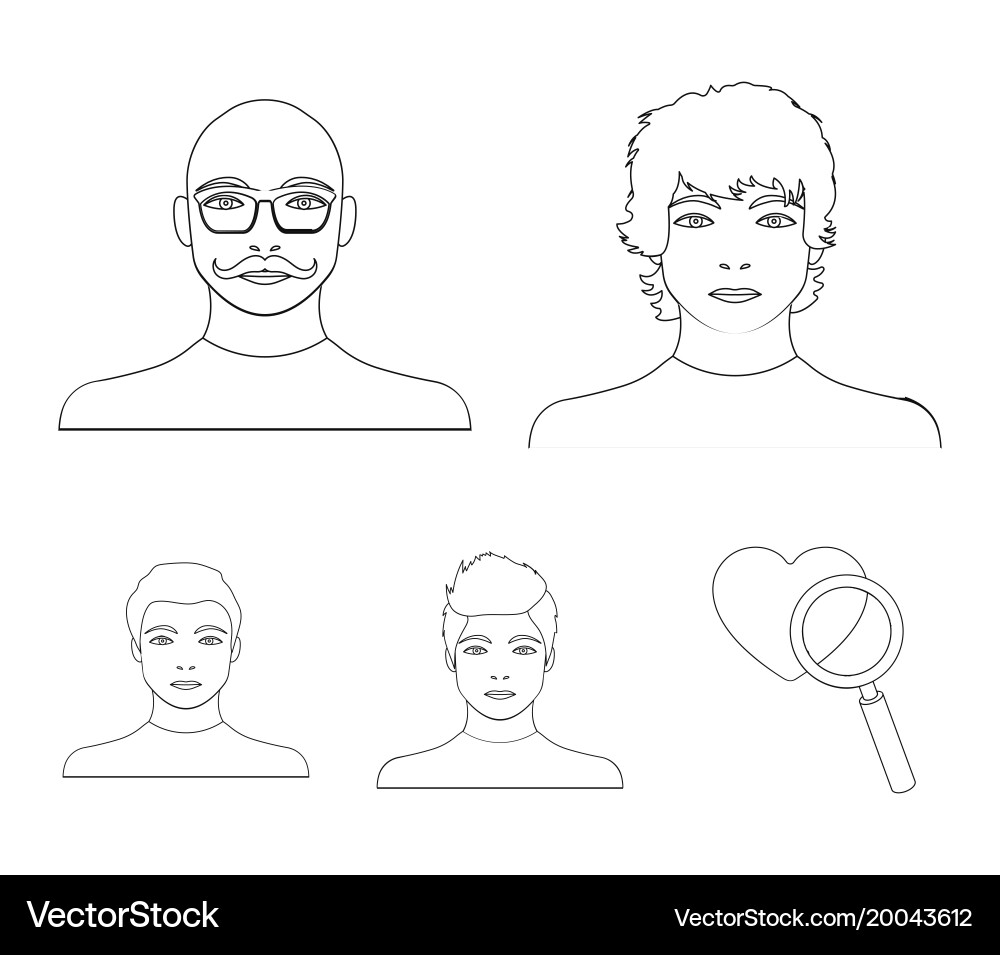 Appearance of the young guy face Royalty Free Vector Image