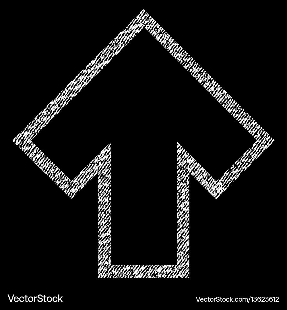 Arrow up fabric textured icon Royalty Free Vector Image