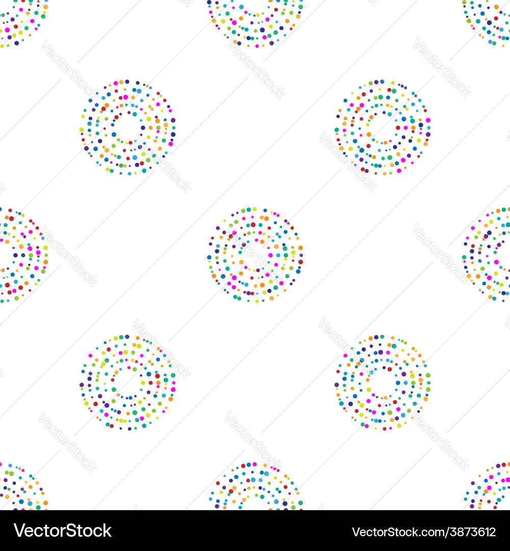 Circles pattern in fashion trend colors Royalty Free Vector