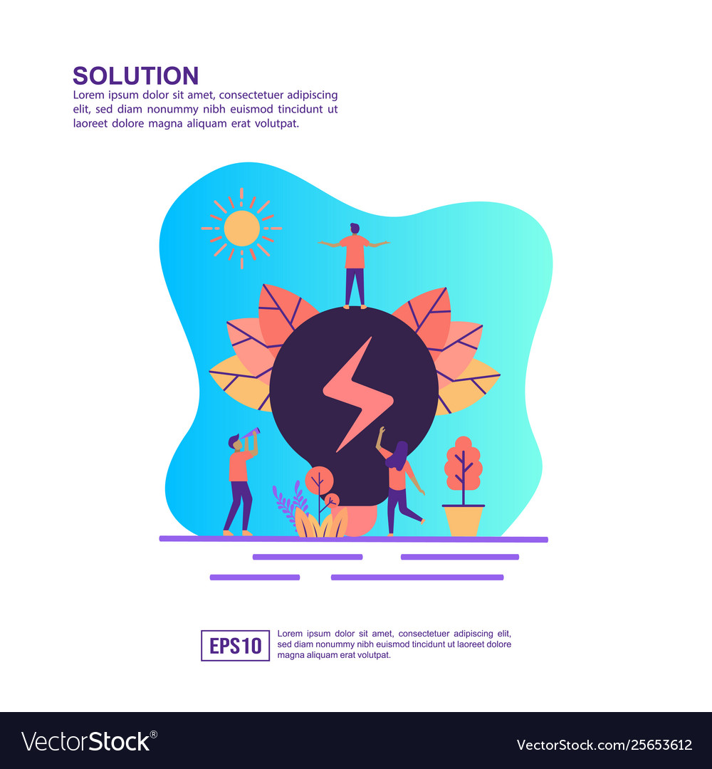 Concept solution modern conceptual for banner Vector Image