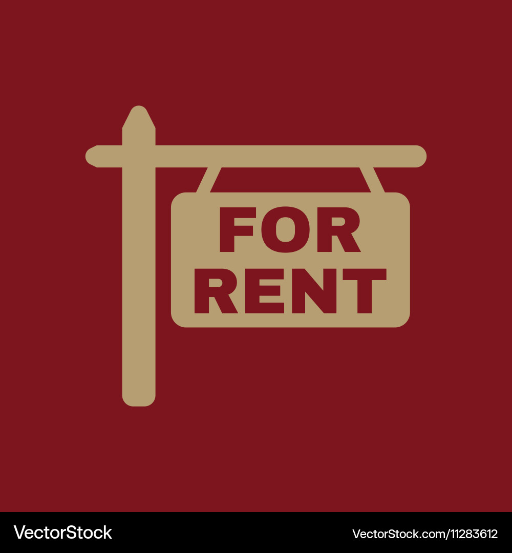 For rent icon rent symbol flat Royalty Free Vector Image