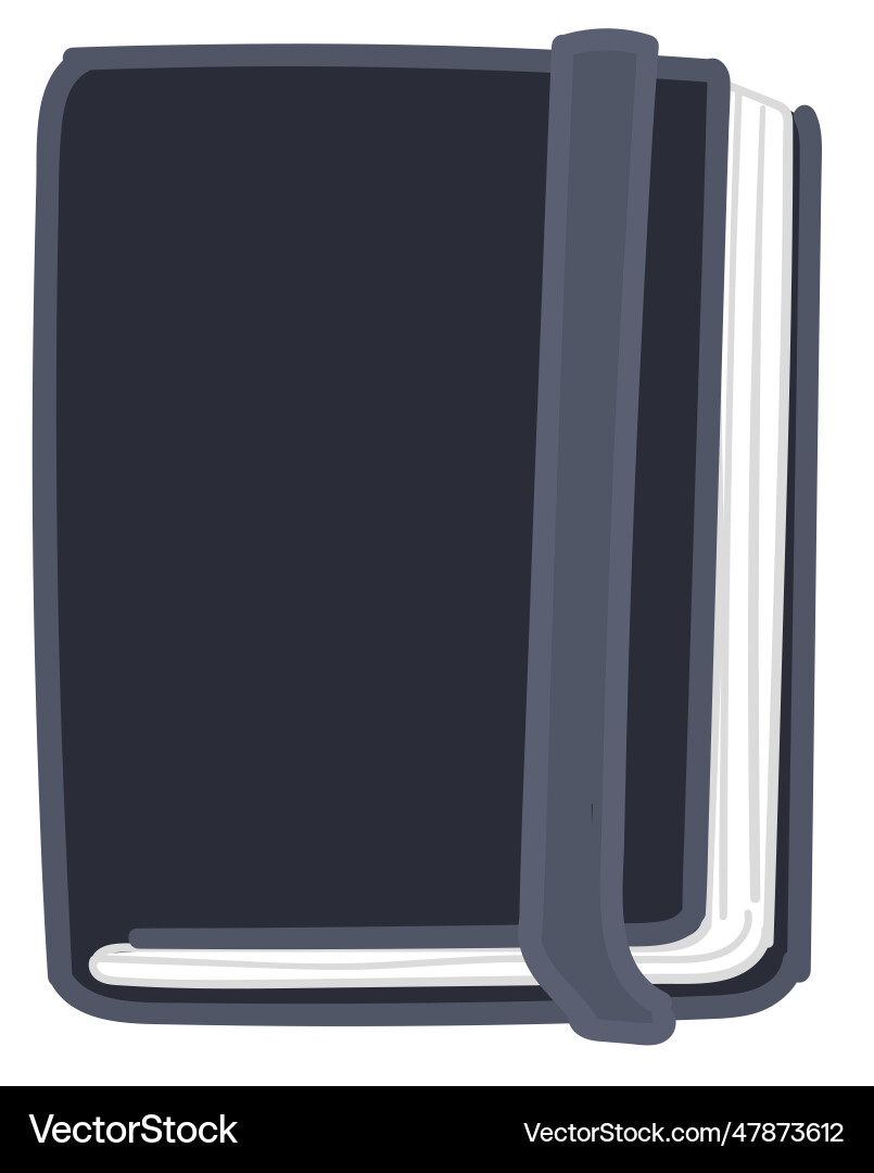 Notebook or diary with leather covering Royalty Free Vector
