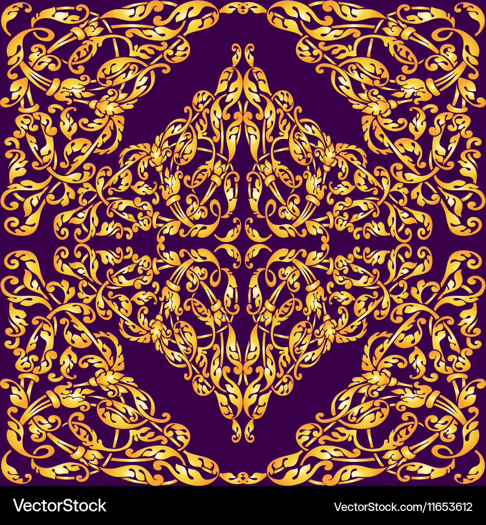 Seamless pattern with vintage gold luxury ornament