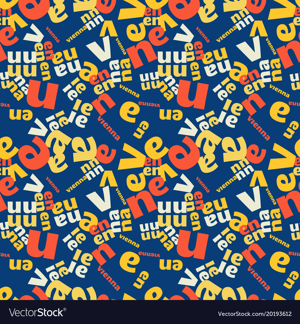 Vienna creative pattern Royalty Free Vector Image