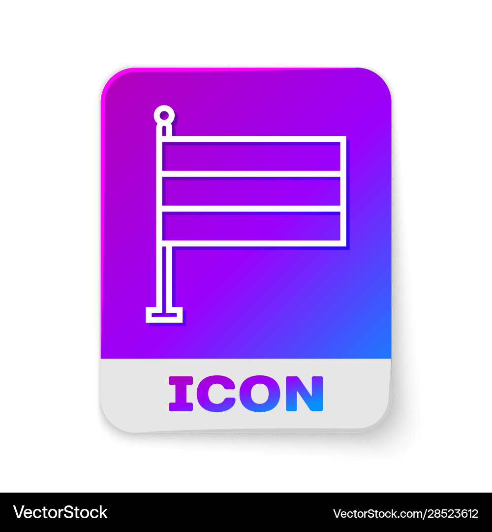 White line national germany flag icon isolated Vector Image