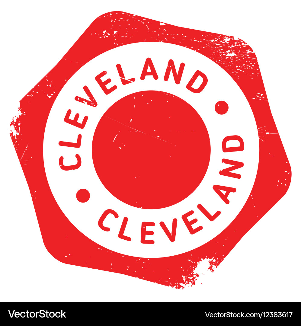 Cleveland stamp rubber grunge Royalty Free Vector Image