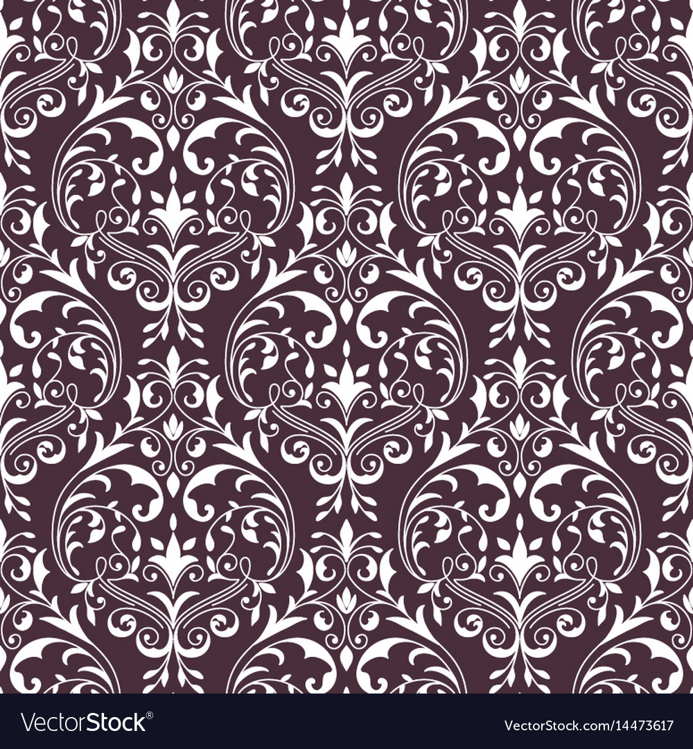 Damask seamless pattern background Royalty Free Vector Image