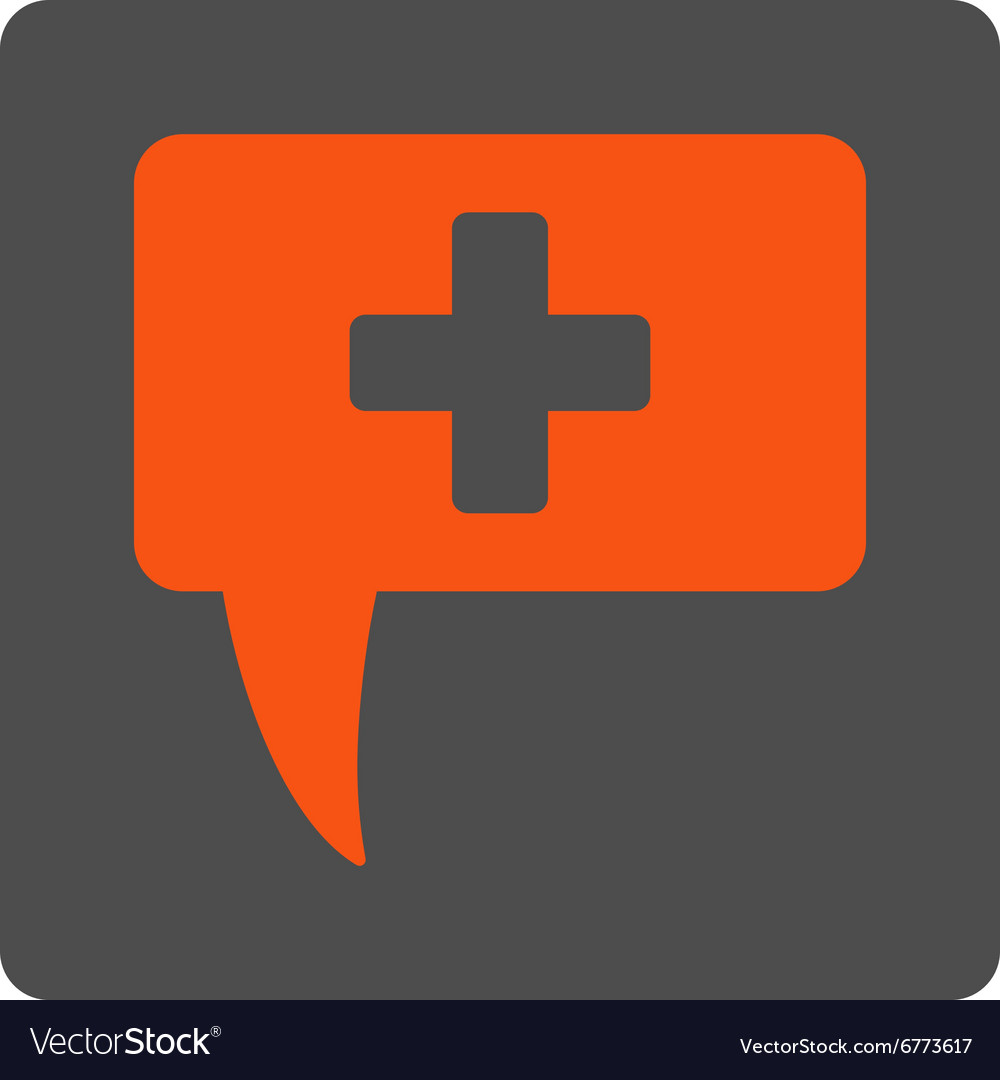 Medical answer flat button Royalty Free Vector Image