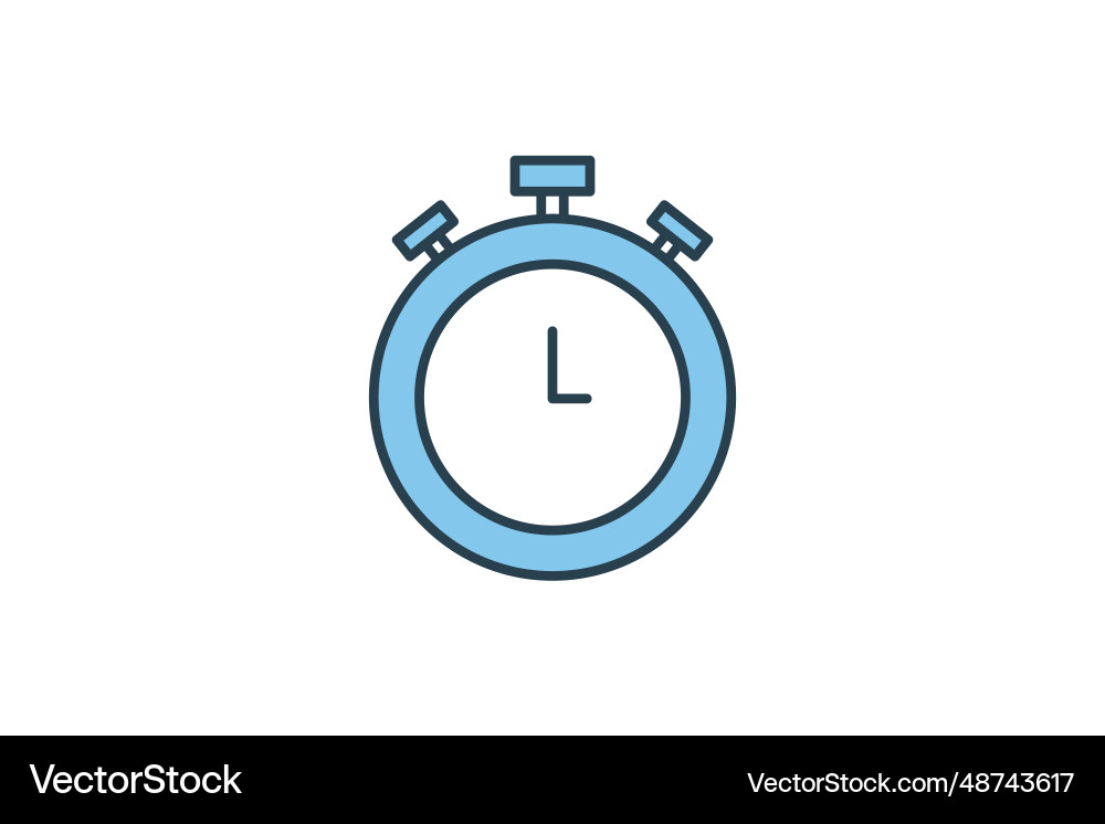 Stopwatch icon related to time management Vector Image