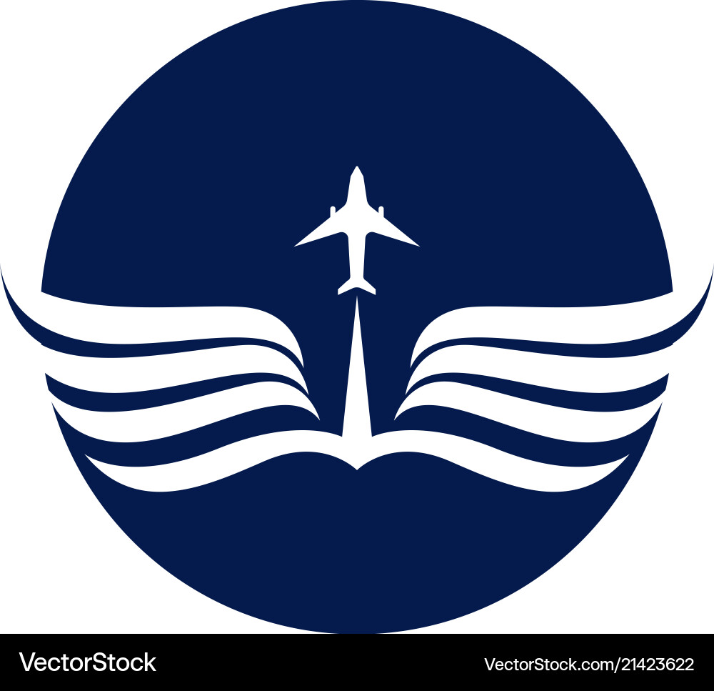 Airplane fly logo and symbols template Royalty Free Vector