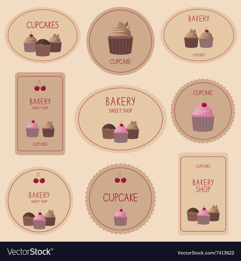 Bakery set Royalty Free Vector Image - VectorStock