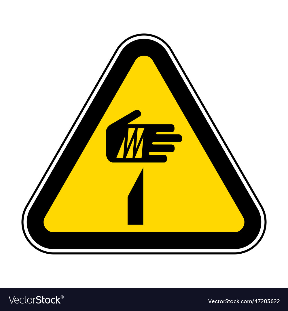 Beware sharp elements symbol isolate on white Vector Image