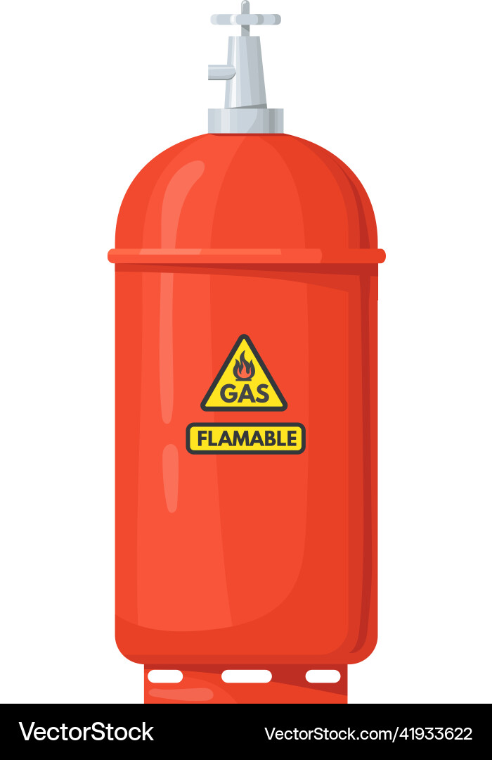 Bottled gas icon red cylinder fuel container Vector Image