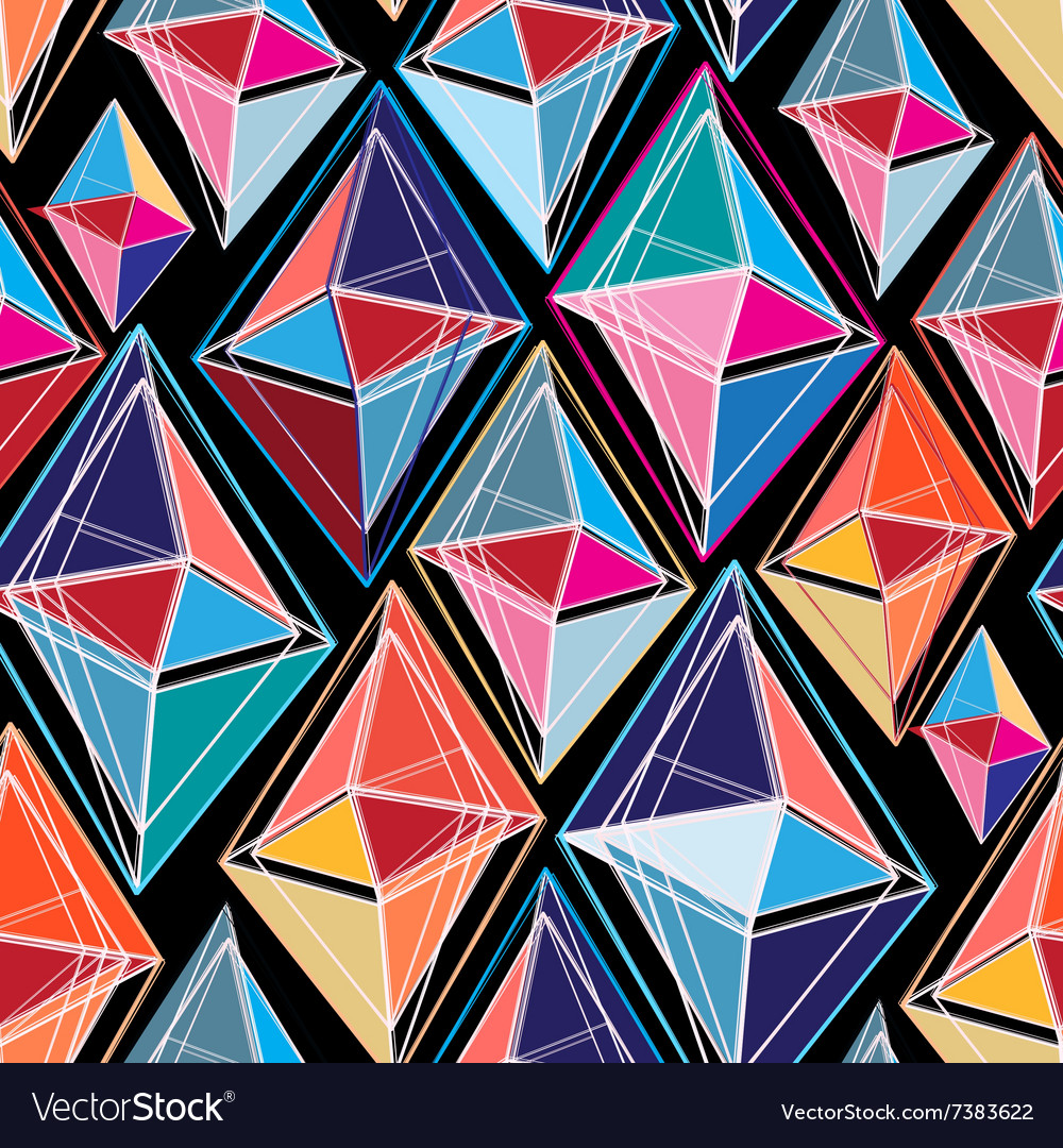 Bright seamless abstract pattern polygons Vector Image