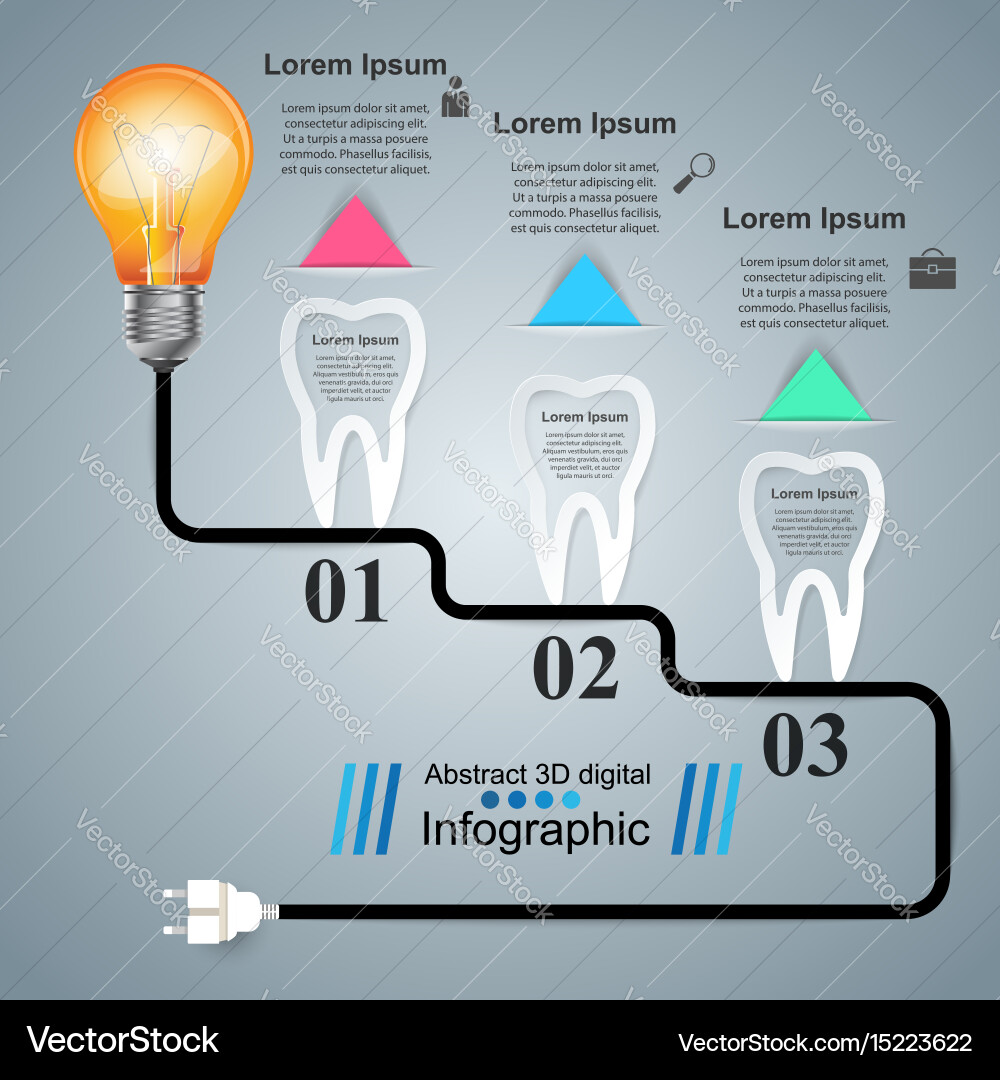 Business infographics tooth icon Royalty Free Vector Image