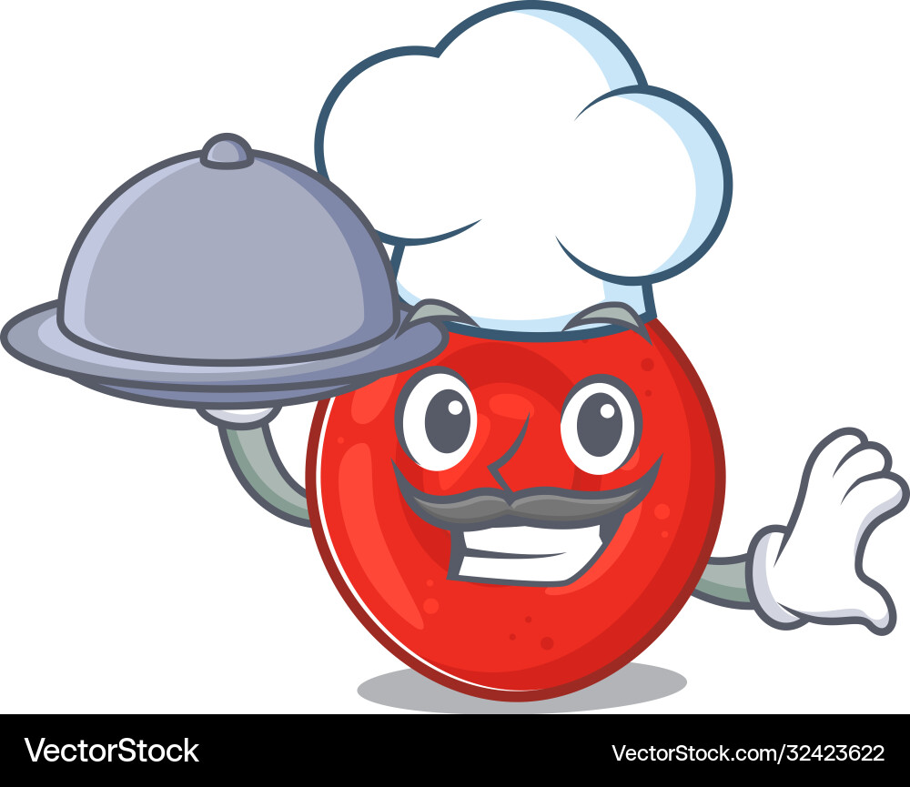 Cartoon design erythrocyte cell as a chef Vector Image