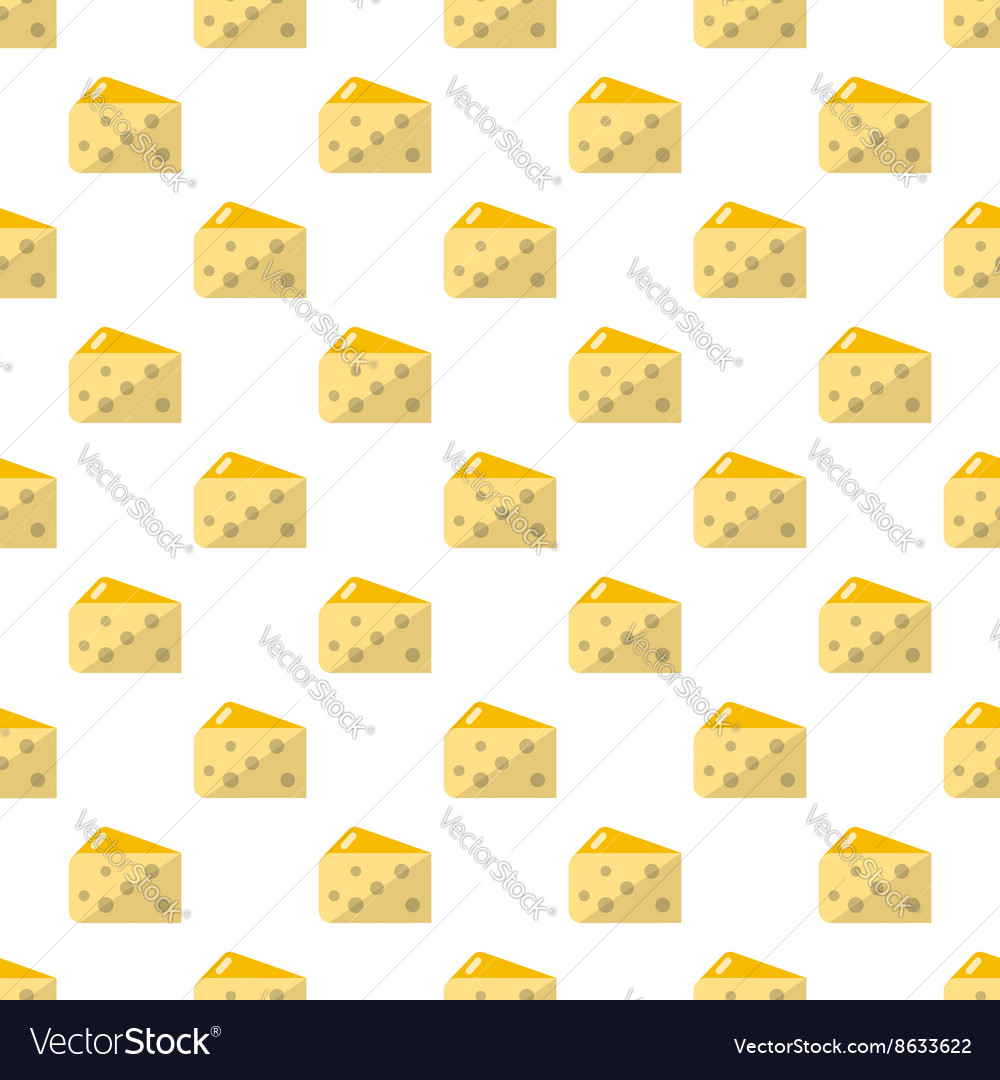 Cheese pattern seamless Royalty Free Vector Image