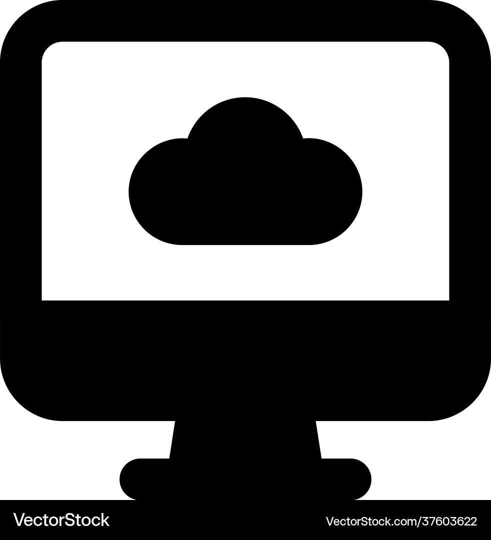 Computer cloud Royalty Free Vector Image - VectorStock