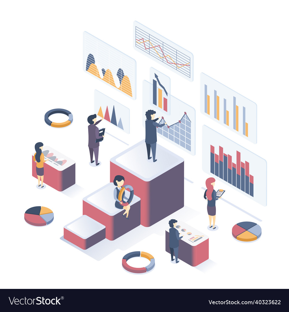 Concept of data analysis Royalty Free Vector Image