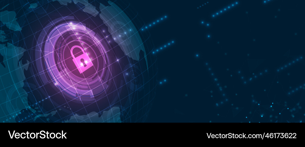 Cybersecurity and information or network Vector Image