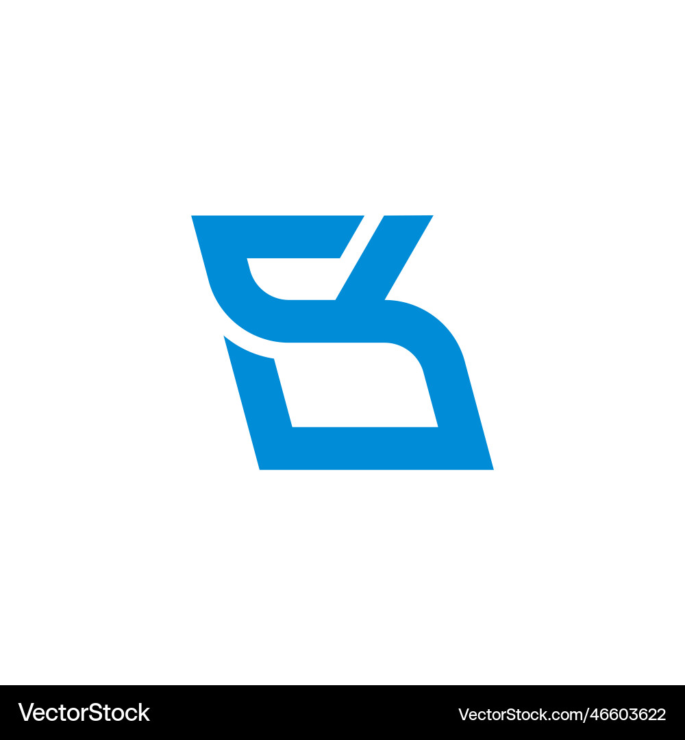 Letter sk simple geometric line logo Royalty Free Vector