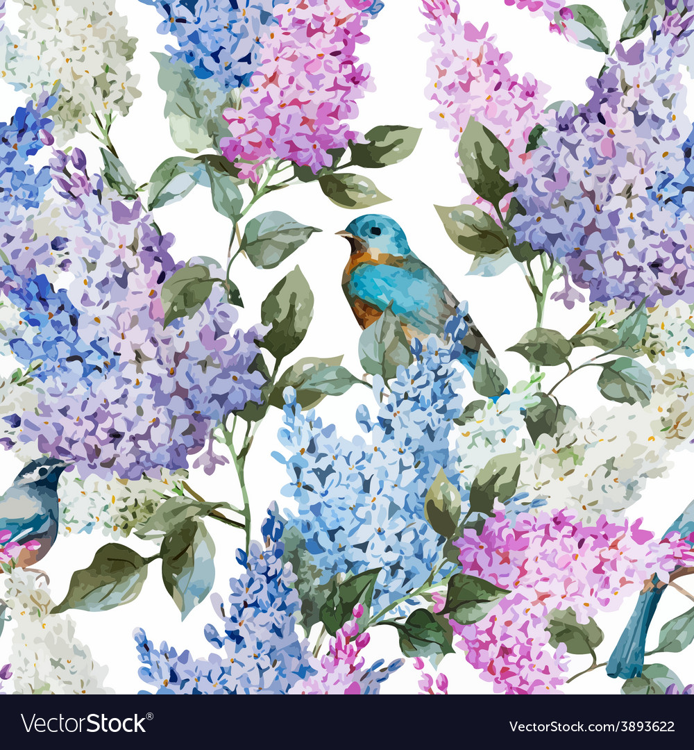 Lilac pattern Royalty Free Vector Image - VectorStock