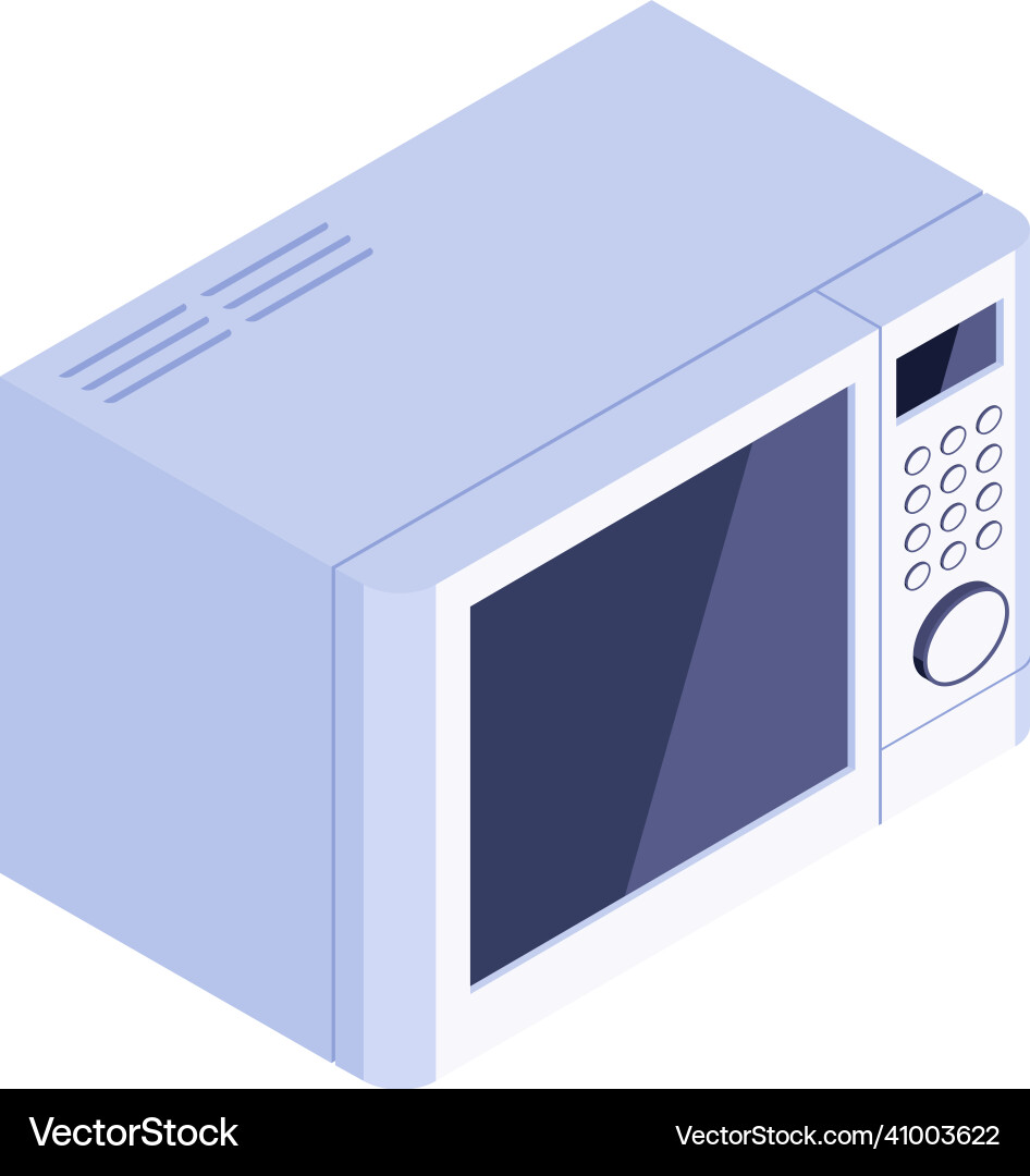 Microwave oven isometric composition Royalty Free Vector