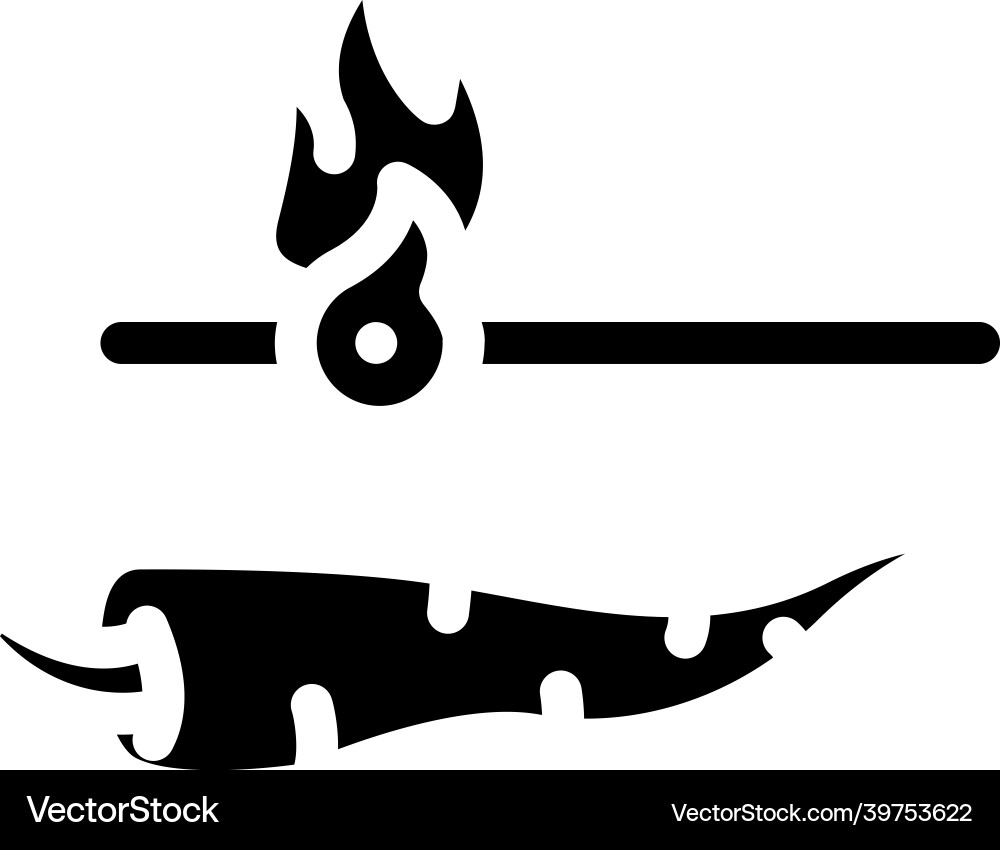 Spicy pepper taste scale glyph icon Royalty Free Vector