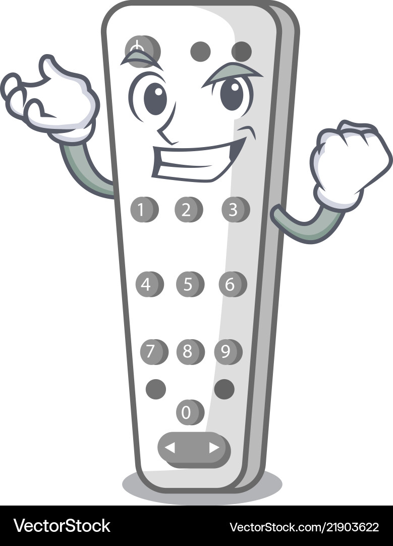Successful cartoon infrared remote control for tv Vector Image