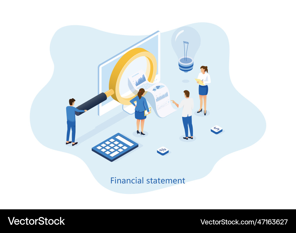 Business concept finance and statistics Royalty Free Vector