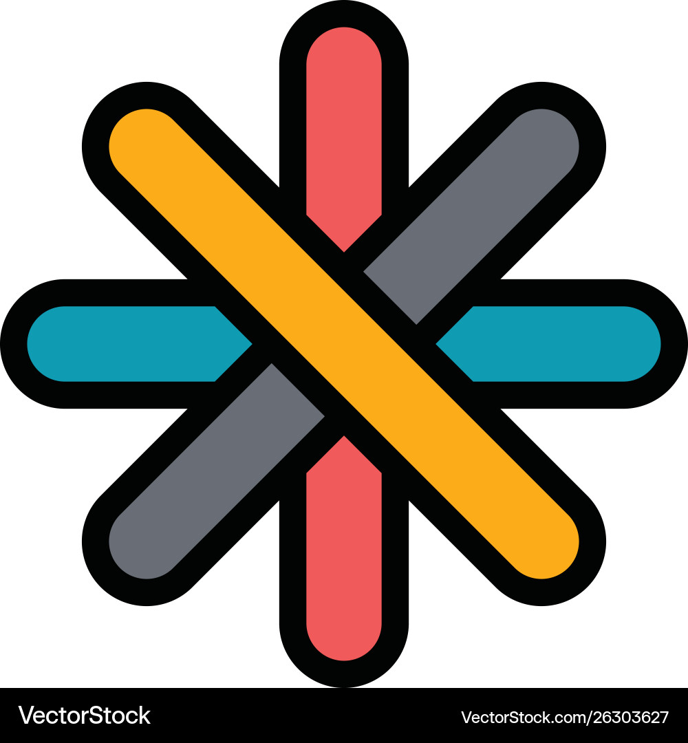 Flower star sign symbol design Royalty Free Vector Image