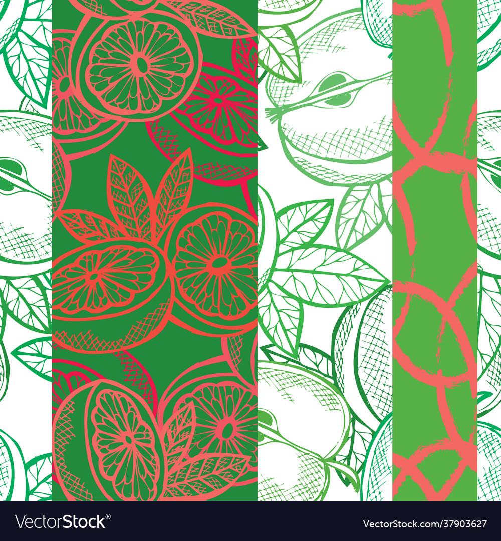 Fruit seamless pattern Royalty Free Vector Image