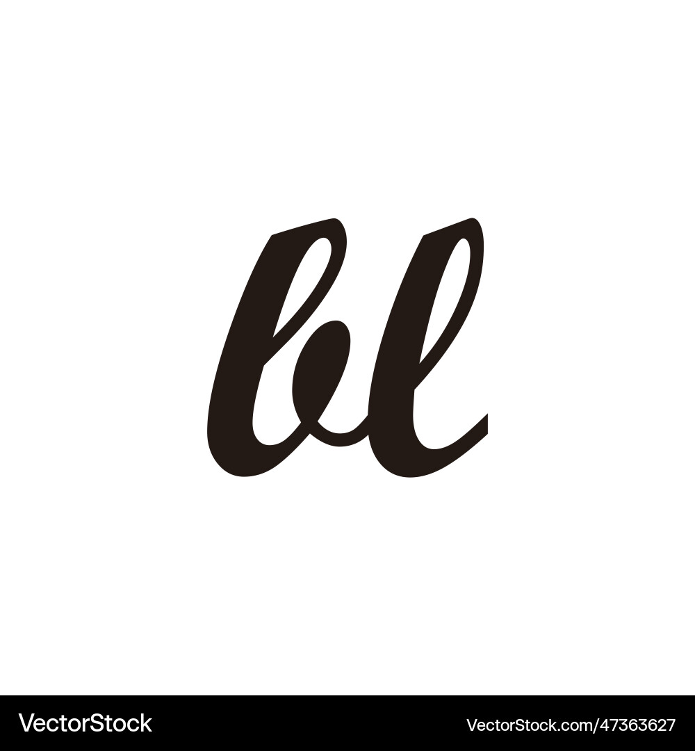 Letter bl connect geometric symbol simple logo Vector Image
