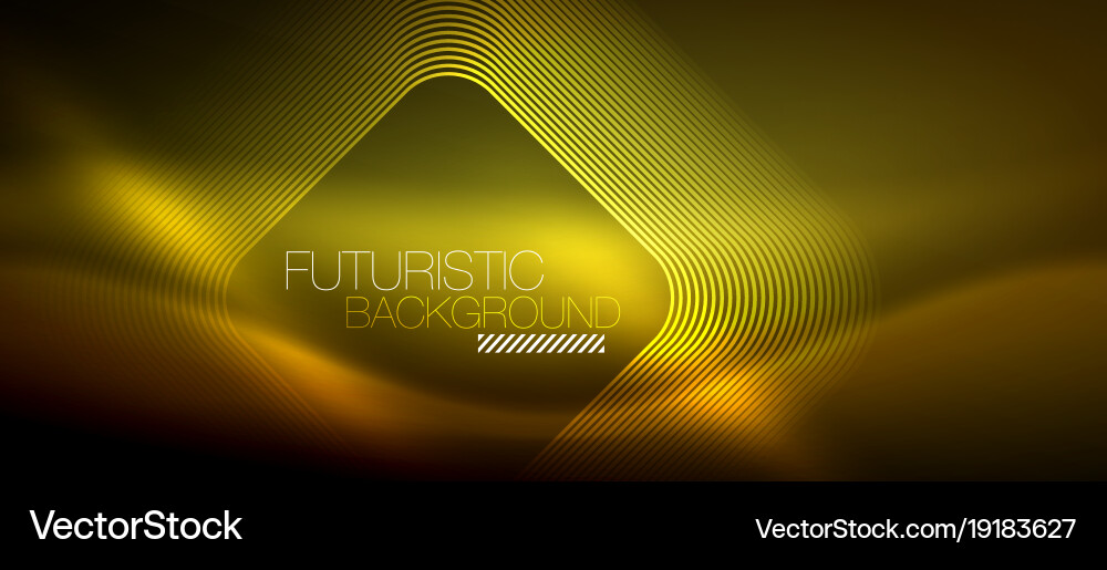 Neon glowing techno lines Royalty Free Vector Image