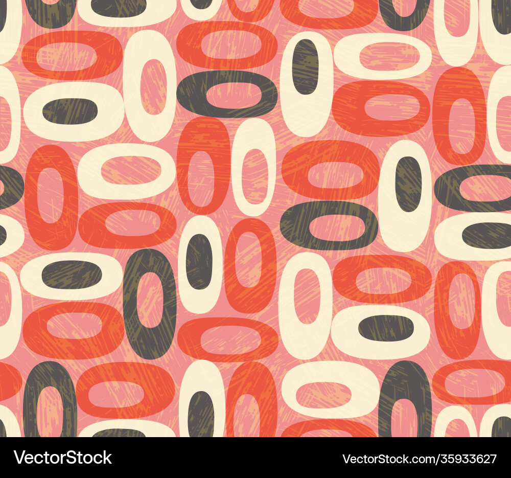 Seamless retro design organic oval shapes Vector Image