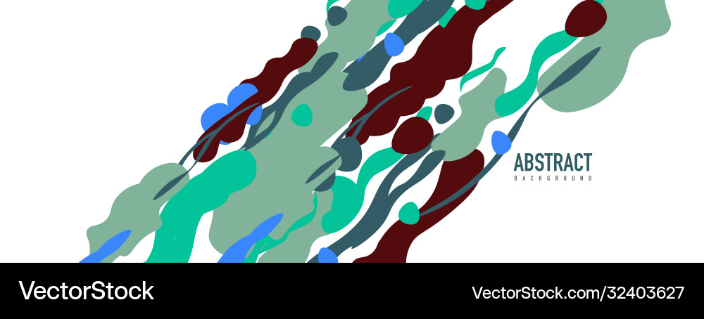 Trendy liquid style shapes abstract design Vector Image