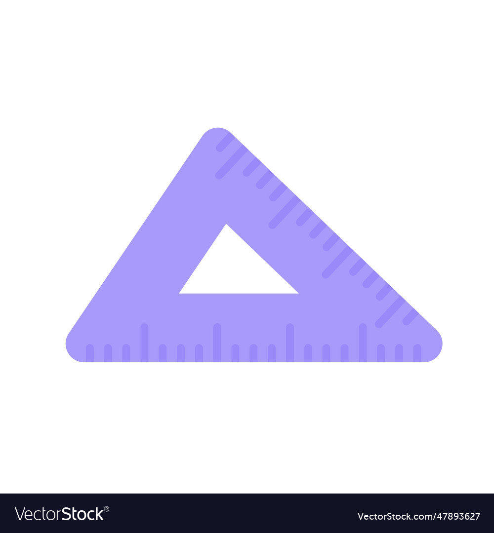 Triangular ruler child for learning Royalty Free Vector