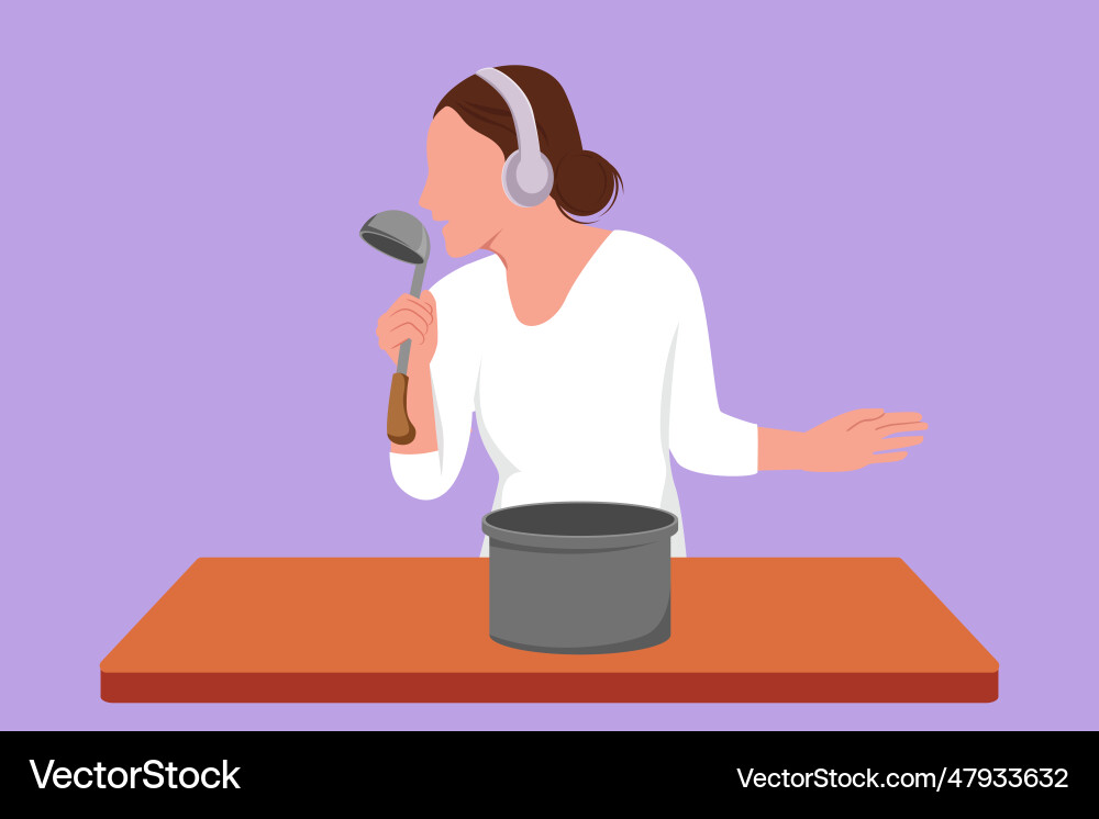 Graphic flat design drawing beauty woman begin Vector Image