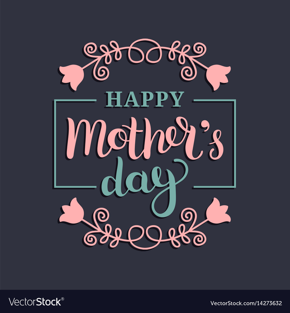 Happy Mothers Day Greeting Card Royalty Free Vector Image