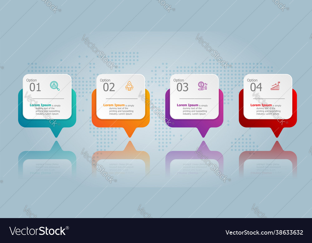 Horizontal infographic presentation element Vector Image