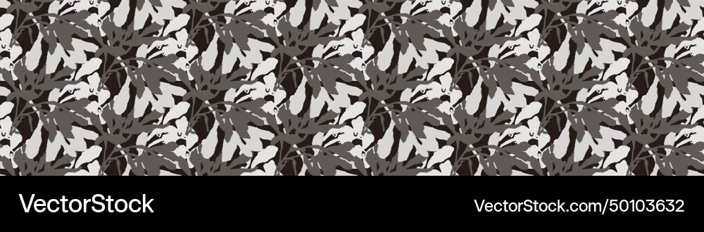 Masculine floral border with organic Royalty Free Vector