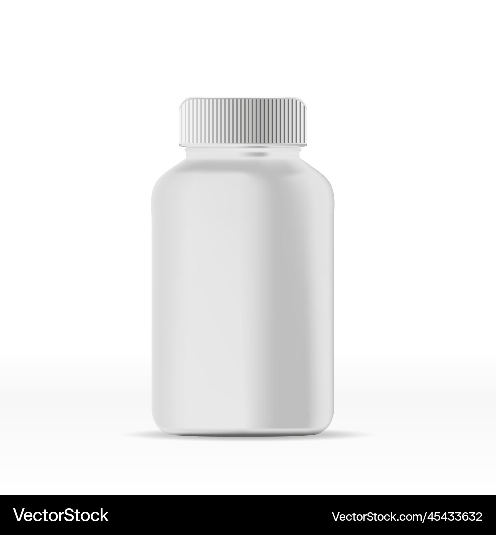 Mocap plastic jars for food additives capsules Vector Image