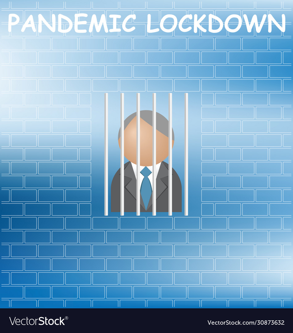Representation pandemic lockdown Royalty Free Vector Image