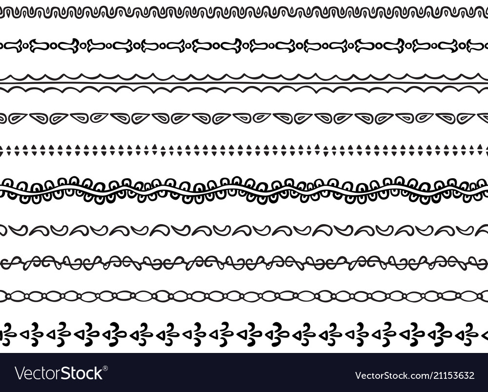 Seamless borders Royalty Free Vector Image - VectorStock